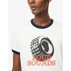 AUSTIN POST Ringer Loud Sounds Cotton T-shirt