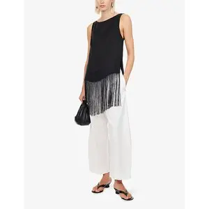 Dissh Fiora Fringed Woven Top