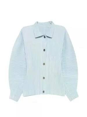 Issey Miyake Pleated Shirt - Blue