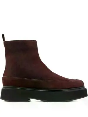 NEOUS 50mm Buna Platform Zip Ankle Boots - Brown