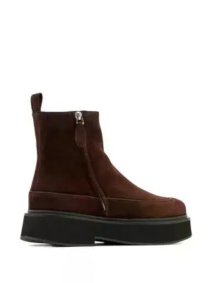 NEOUS 50mm Buna Platform Zip Ankle Boots