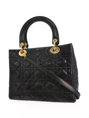 Dior 2020 Lady Cannage Handbag - Black