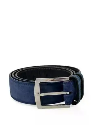 Kiton Suede Belt - Blue