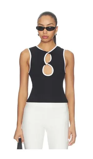 MADISON THE LABEL Ornella Top In . Also - Black