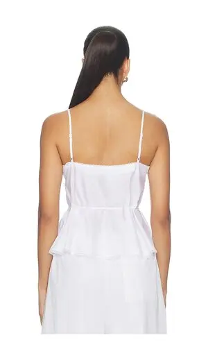 LESET Yoko Lace Trimmed Tank Top