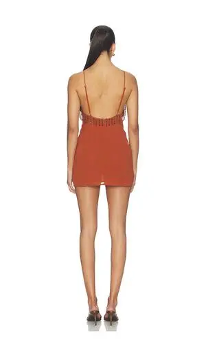 MORE TO COME Itzyana Beaded Mini Dress