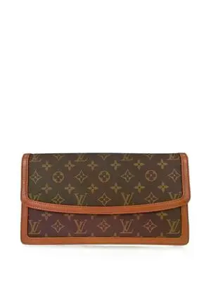 LOUIS VUITTON 1990 Pochette Dame Monogram Clutch Bag - Brown