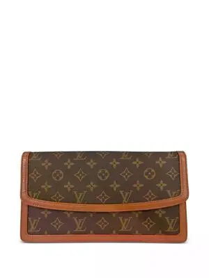 LOUIS VUITTON Pochette Dame Monogram Clutch Bag - Brown