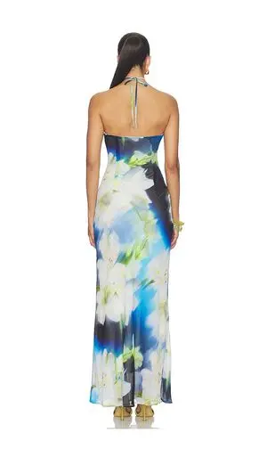 RUNAWAY THE LABEL Mirae Cross Front Maxi Dress In . Also