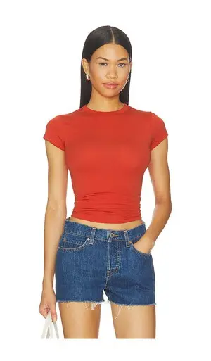 GRLFRND Crew Neck Slim Fit Tee In . Also - Red