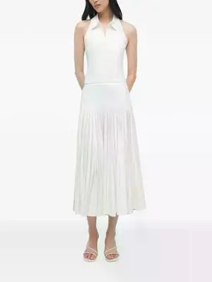 Simkhai Margoux Pleated Knit Midi Skirt