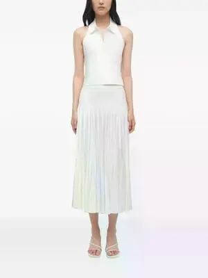 Simkhai Margoux Pleated Knit Midi Skirt