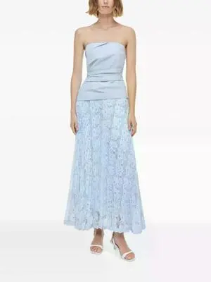 Simkhai Annalise Lace-panelled Strapless Maxi Dress