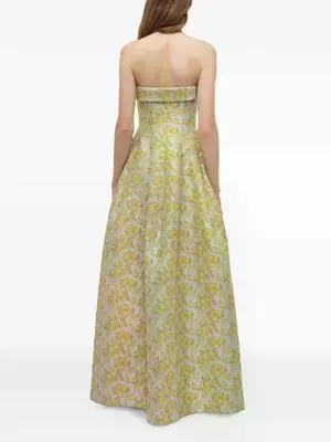 Simkhai Octavia Strapless Jacquard Maxi Dress