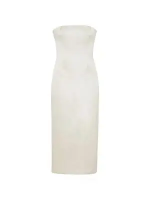 Simkhai Enid Bustier Midi Midi Dress - Neutrals