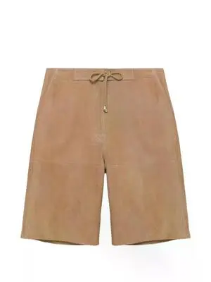 Simkhai Whitaker Leather Shorts - Neutrals