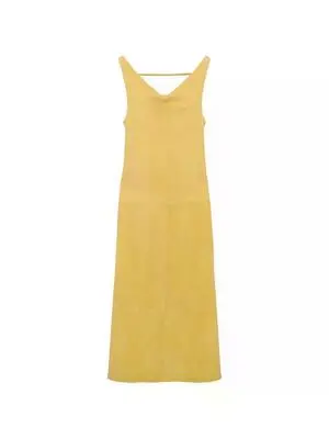 Simkhai Bridger Cowl-neck Suede Midi Dress