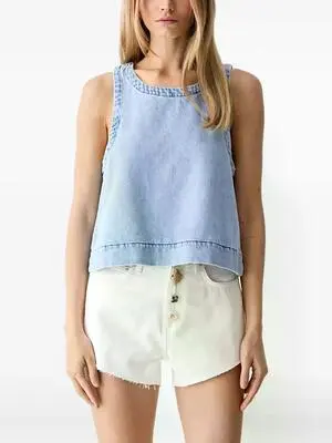 VICOLO Sleeveless Blouse - Blue