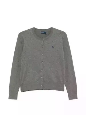Polo Ralph Lauren Logo-embroidered Button-front Cardigan - Grey