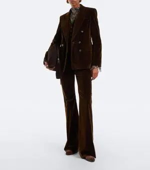 Etro Double-breasted Cotton Velvet Blazer