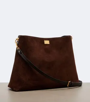 Dolce & Gabbana Vittoria Large Suede Shoulder Bag