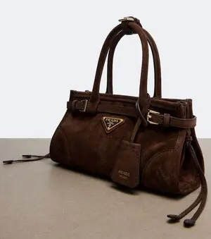 Prada Bonnie Mini Suede Tote Bag
