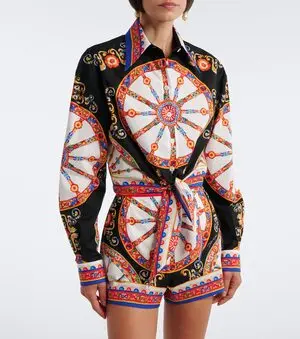 Dolce & Gabbana Carretto Cropped Cotton Shirt
