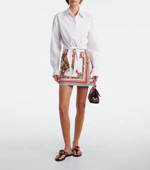 Dolce & Gabbana Carretto Cotton-blend Miniskirt