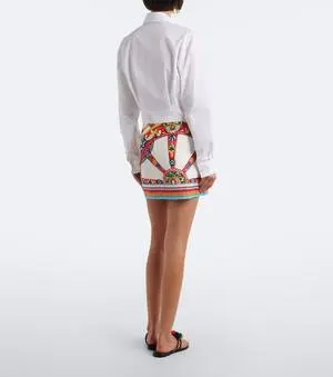 Dolce & Gabbana Carretto Cotton-blend Miniskirt