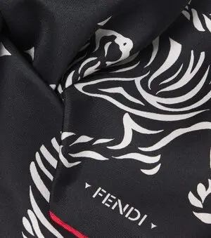 Fendi Printed Silk Scarf