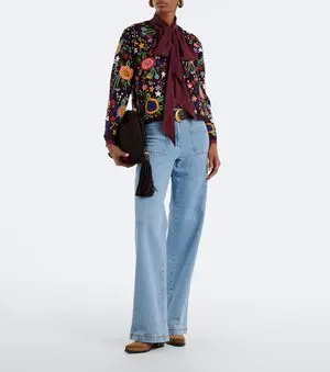 Etro Floral Embroidered Wool Cardigan