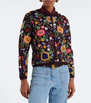 Etro Floral Embroidered Wool Cardigan