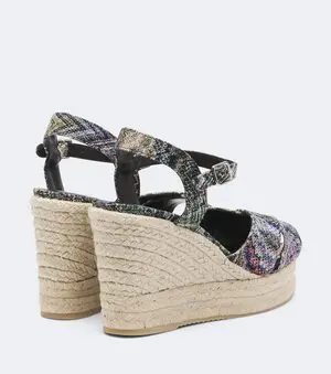 Missoni Zigzag Wedge Sandals With Buckle Fastening