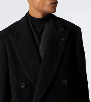 LARDINI Double-breasted Virgin Wool Coat