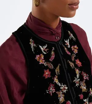 Etro Beaded Velvet Vest