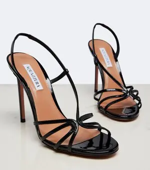 AQUAZZURA Patent Leather Slingback Sandals