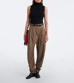 Extreme Cashmere N°502 Cotton And Cashmere Turtleneck Top