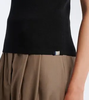 Extreme Cashmere N°502 Cotton And Cashmere Turtleneck Top