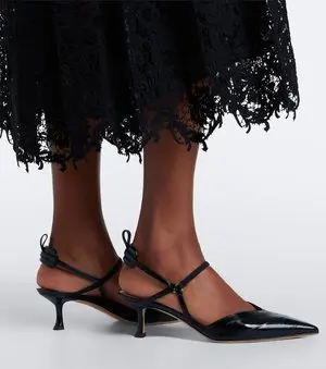 Fendi Colibri Leather Slingback Pumps