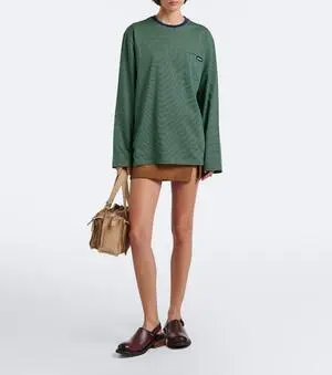Miu Miu Utilitaire Suede Shoulder Bag