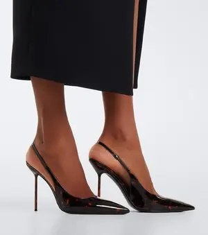 Paris Texas Lidia Patent Leather Slingback Pumps