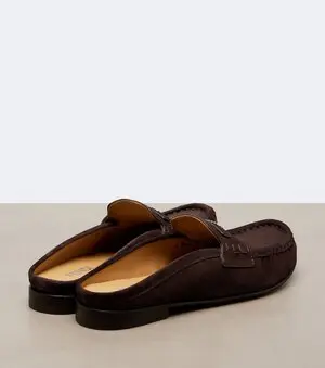 Fendi Suede Mules Burnt Mogano - Brown
