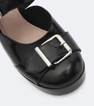 Simone Rocha Buckle Sculpt Leather Mules
