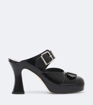 Simone Rocha Buckle Sculpt Leather Mules