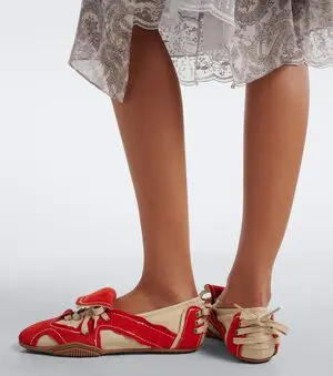 Acne Studios Bilaria Leather And Suede Sneakers