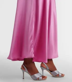 RODARTE Lace-trimmed Silk Maxi Dress
