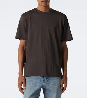 Saint Laurent Cassandre Silk And Cotton T-shirt