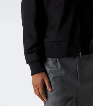 LARDINI Virgin Wool Bomber Jacket