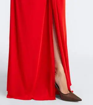 Alex Perry Gathe Ruched Jersey Gown