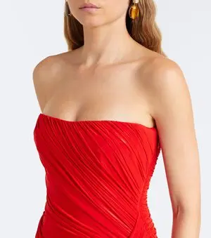 Alex Perry Gathe Ruched Jersey Gown